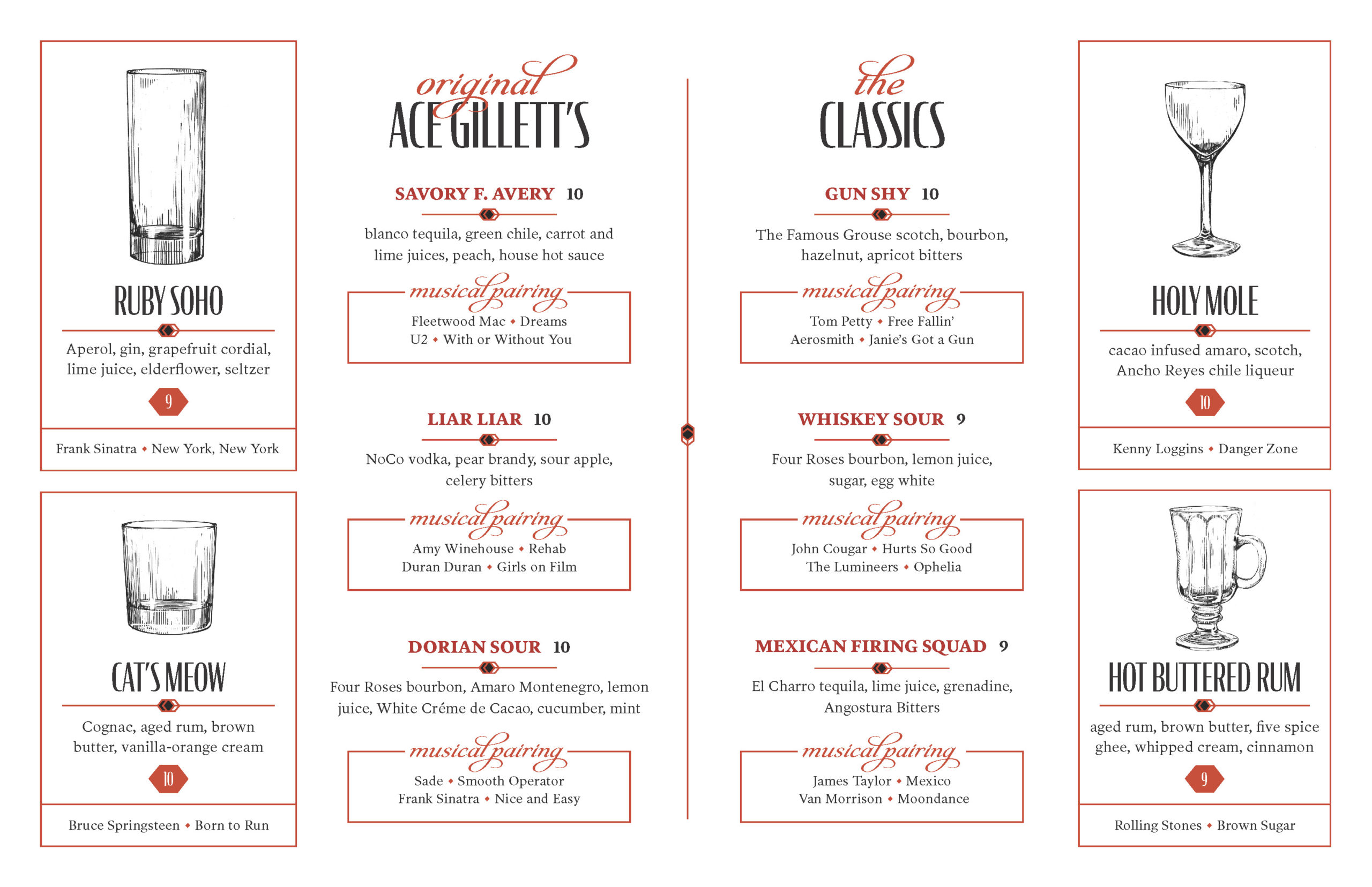 Ace Gillett's Lounge & Supper Club Menu | Drinks, Dinner & Dessert ...